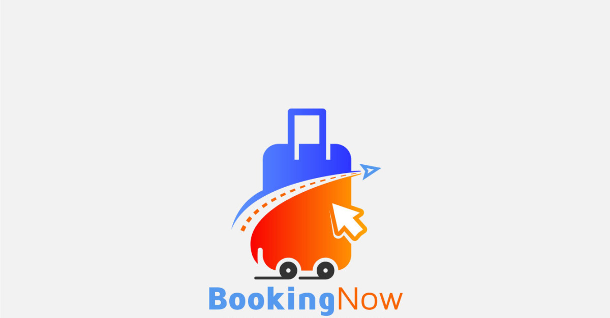 Travel Logo Design Template Concept For Bag Online Booking