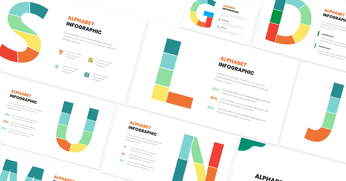 Alphabet Infographic Keynote Template - TemplateMonster