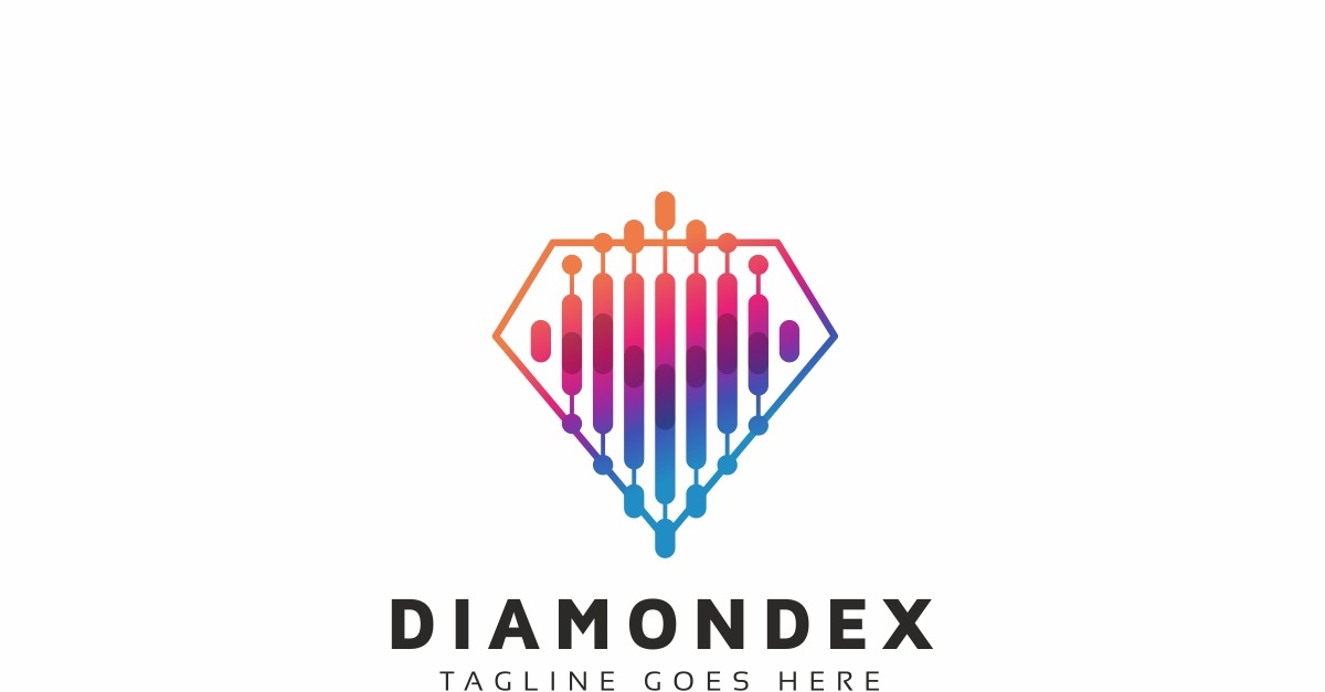 Diamond Digital Creative Logo Template - TemplateMonster