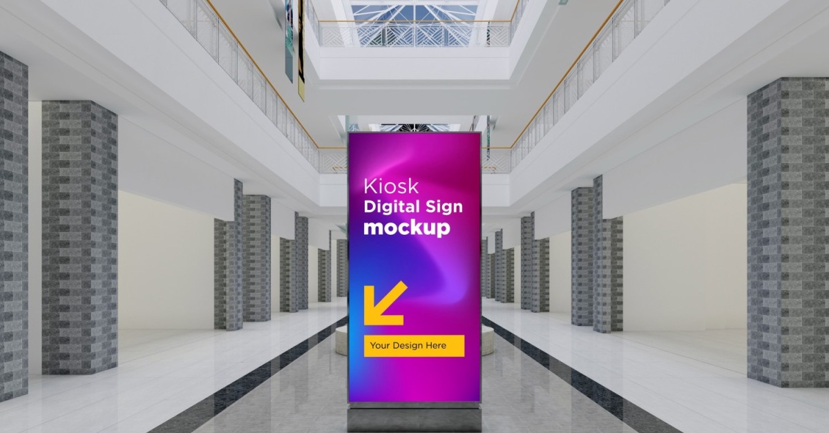 Informational Empty Sign Mockup Template - TemplateMonster