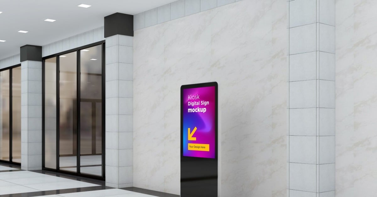 Advertising Digital Sign Mockup Template - TemplateMonster