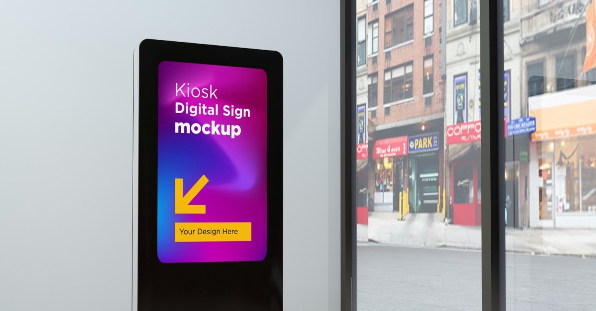 Digital Sign Mockup template #189619 - TemplateMonster