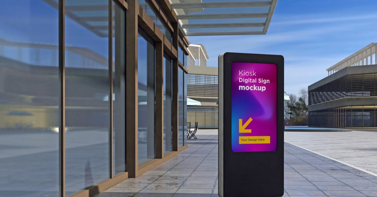 Kiosk Digital Sign Mockup Template #189618 - TemplateMonster