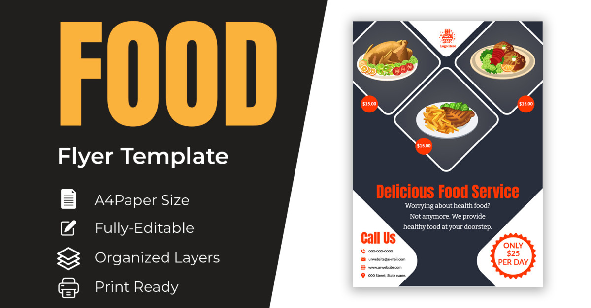 Delicious Food Order Service Template Design