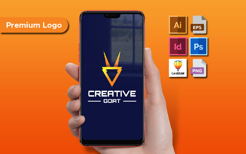 Kreativní kozí logo šablona #189857 - TemplateMonster