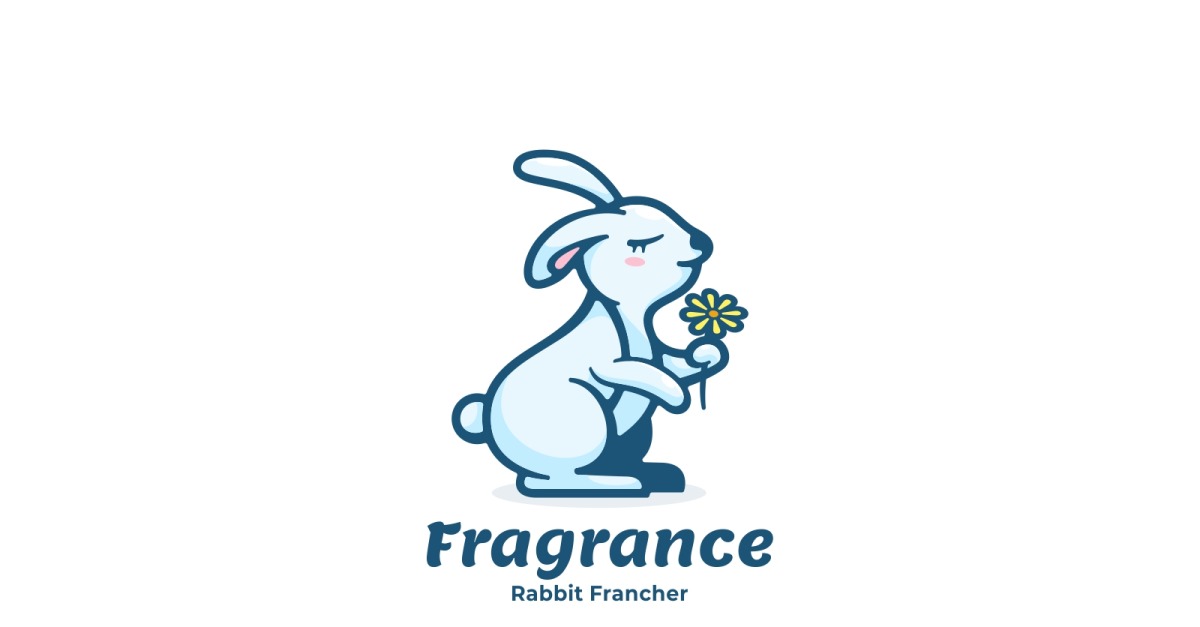 Beauty Rabbit Mascot Logo #189948 - TemplateMonster