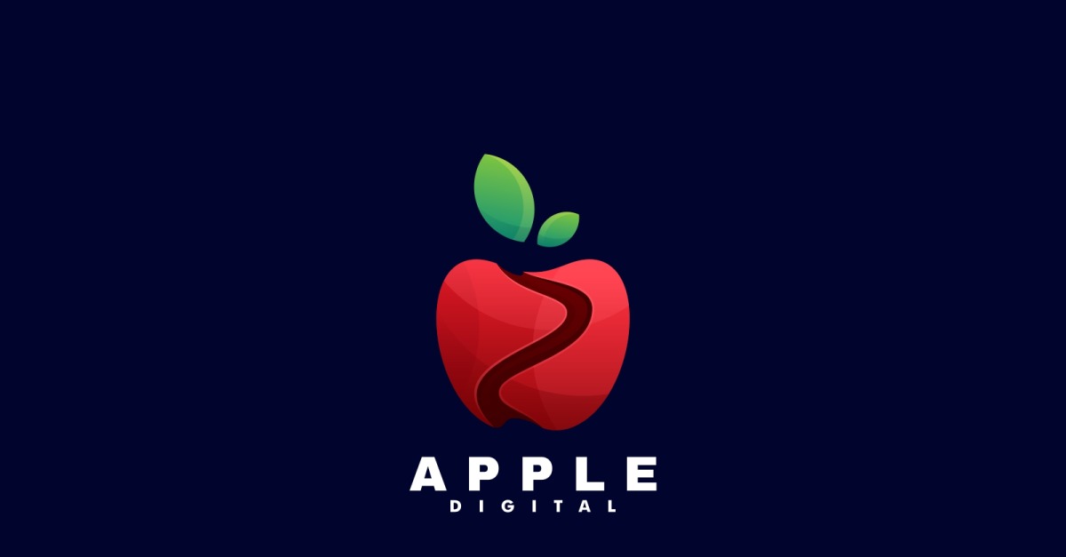Apple Gradient Colorful Logo Style #190002 - TemplateMonster