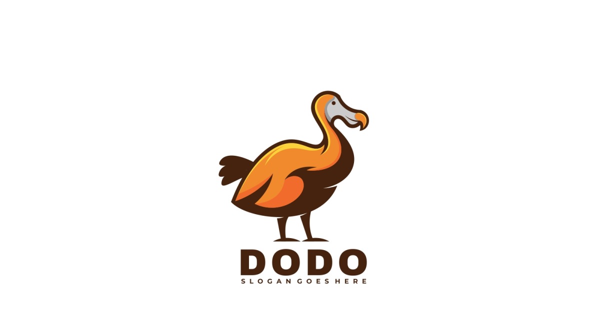 Logotipo da mascote simples do pássaro Dodo - TemplateMonster