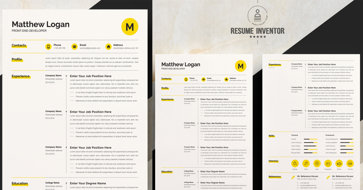 Matthew Logan / Resume Template #190084 - TemplateMonster
