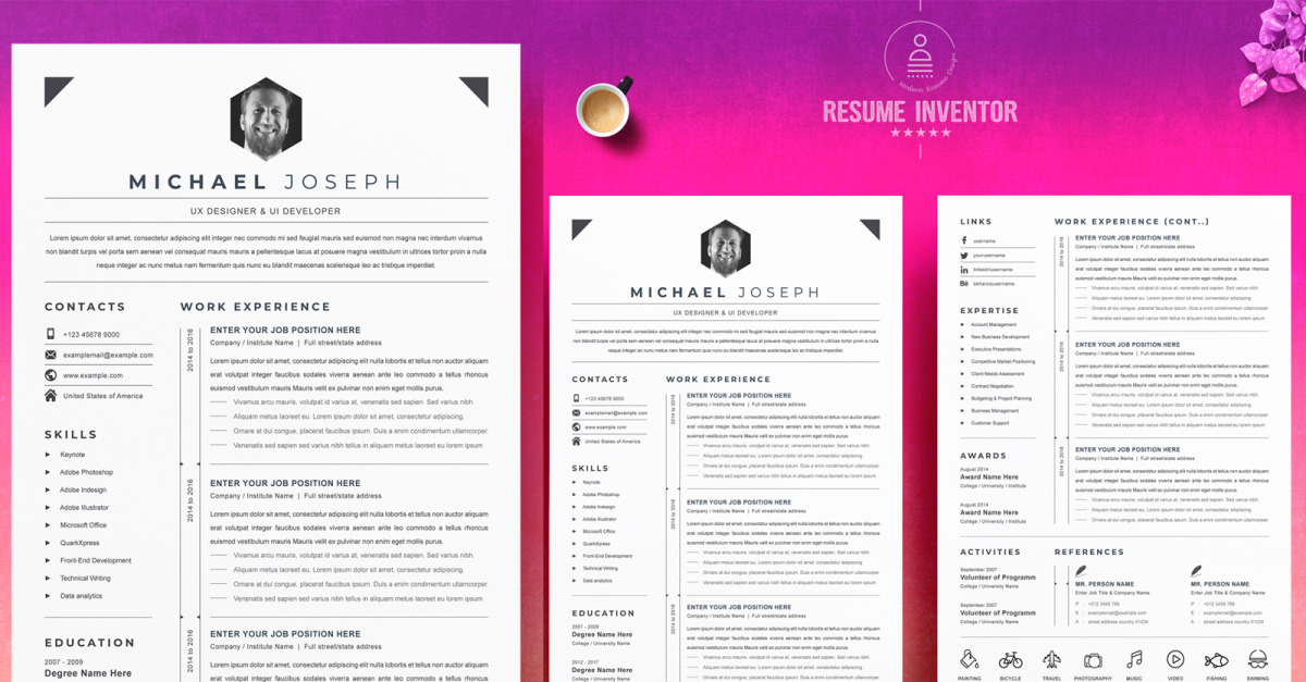 Michael Joseph / Resume Template #190088 - TemplateMonster