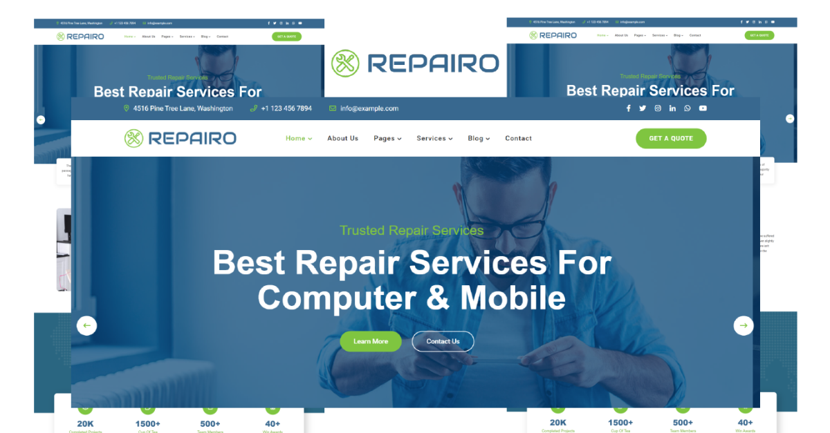 Repairo - Computer & Mobile Repair HTML5 Template