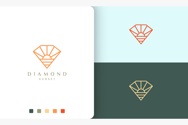Logotipo da Diamond Beach com formato de sol