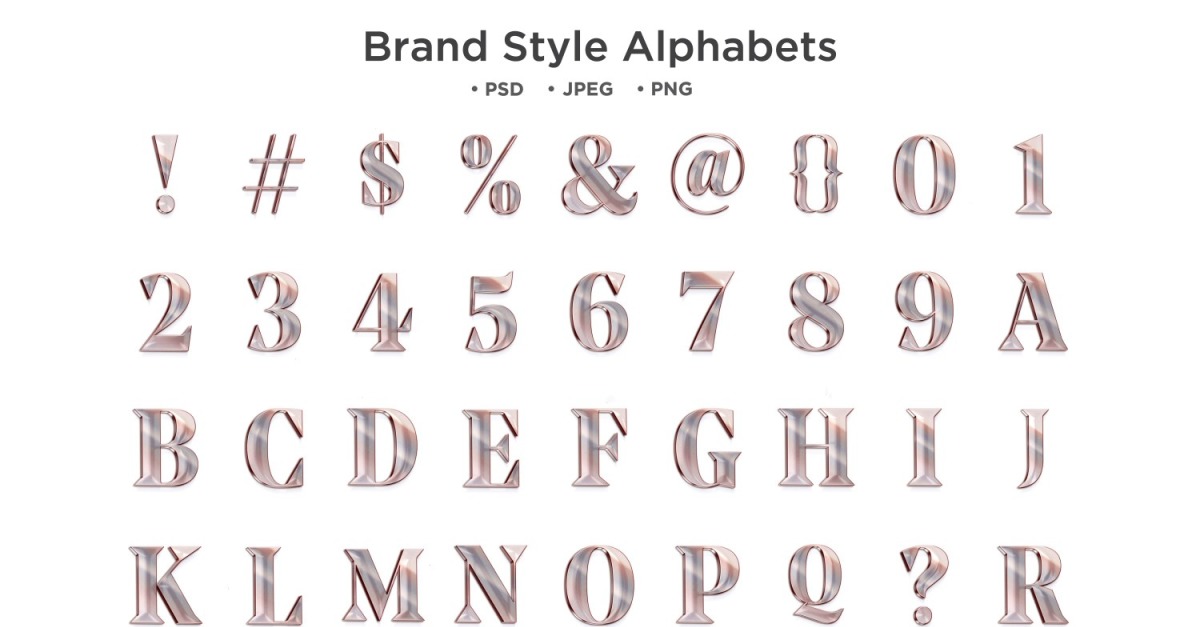 Alphabet de style de marque, typographie abc