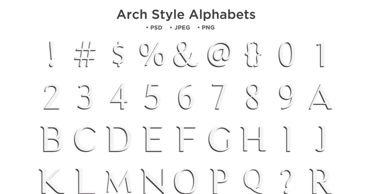 Arch Style Alphabet Abc Typography #190556 - TemplateMonster