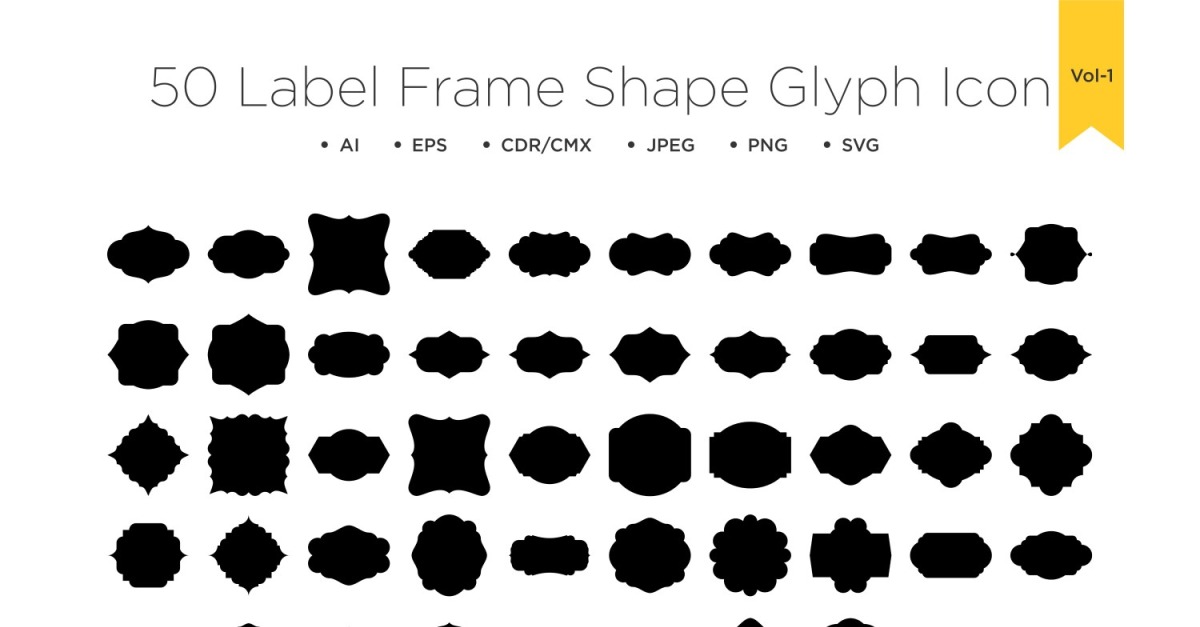 Étiquette Frame Shape 50 Set Vol 01 #190539 - TemplateMonster