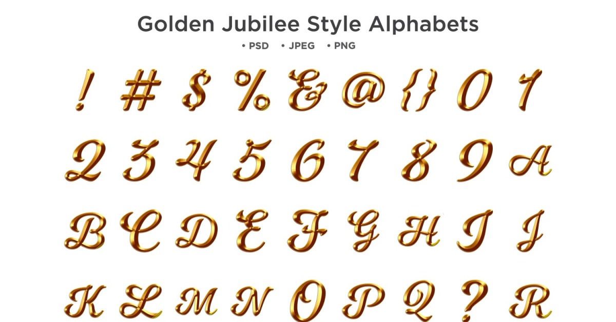 Golden Jubilee Style Alphabet, Abc Typography