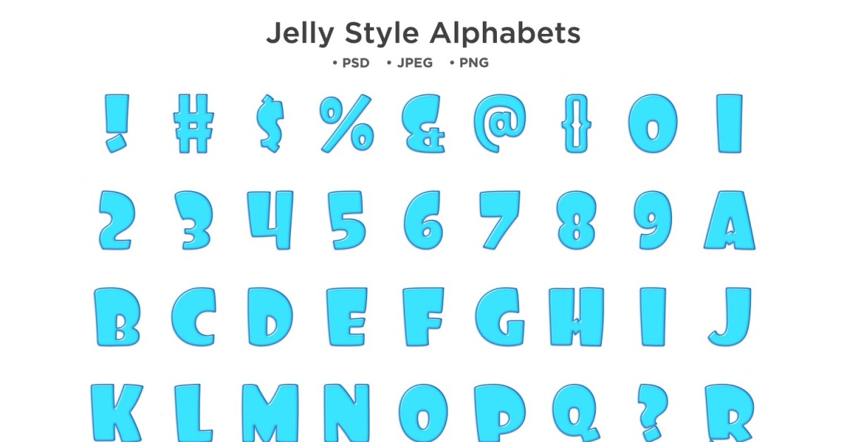 Jelly Style Alphabet, Abc Typography - TemplateMonster
