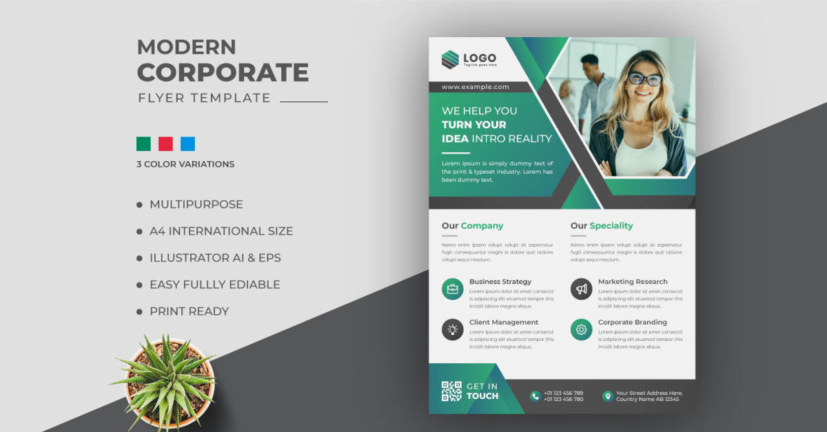 Creative Flyer, Leaflet Design Template - TemplateMonster