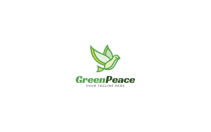 Green Peace Logo Design Template #190895 - TemplateMonster