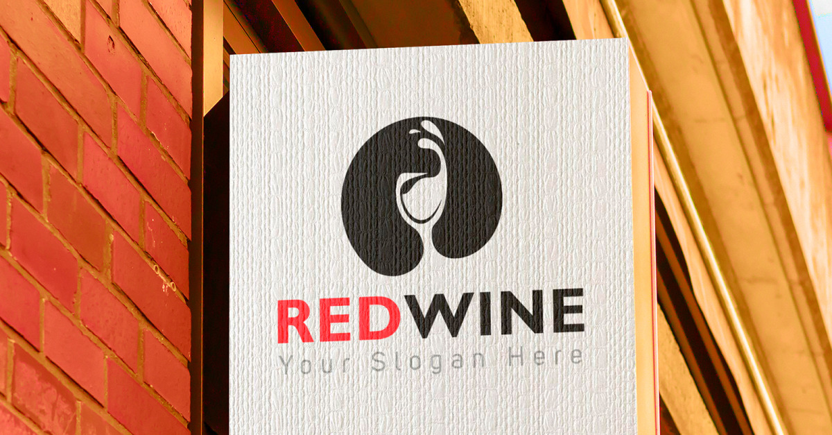 Red Wine Shop Logo Design Template #190862 - TemplateMonster