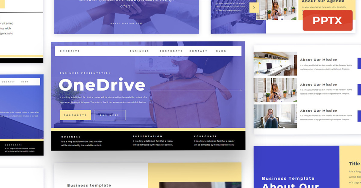 Onedrive - Powerpoint Presentation Template - TemplateMonster