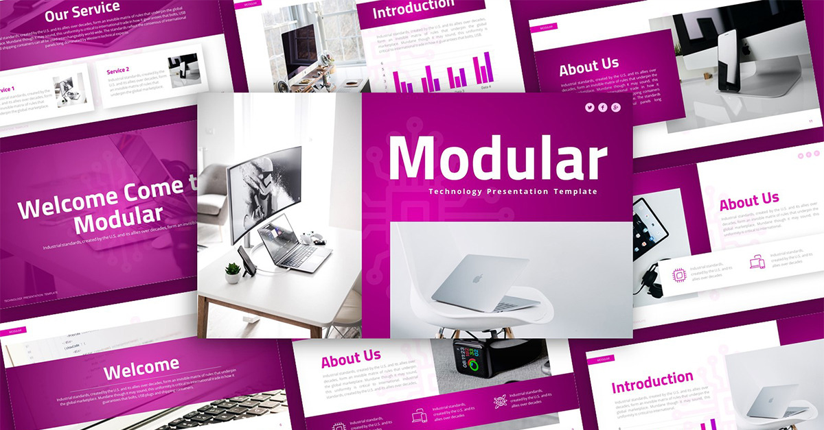 Modular Technology Presentation PowerPoint Template