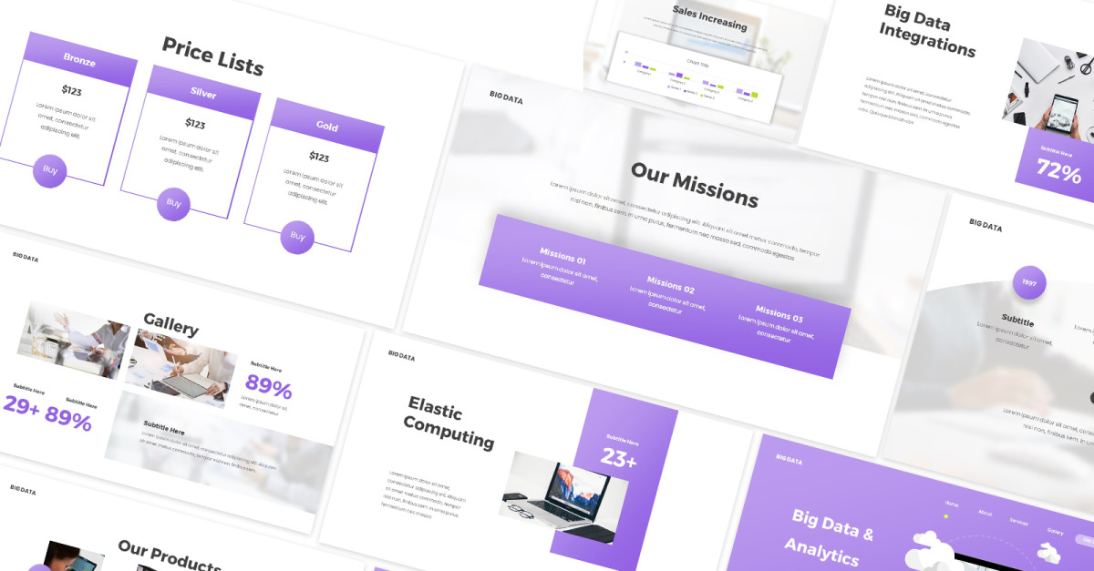 Big Data Digital Google Slides Template - TemplateMonster