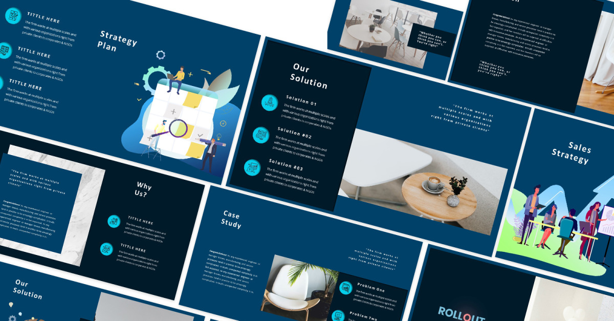 Modello di implementazione di PowerPoint blu