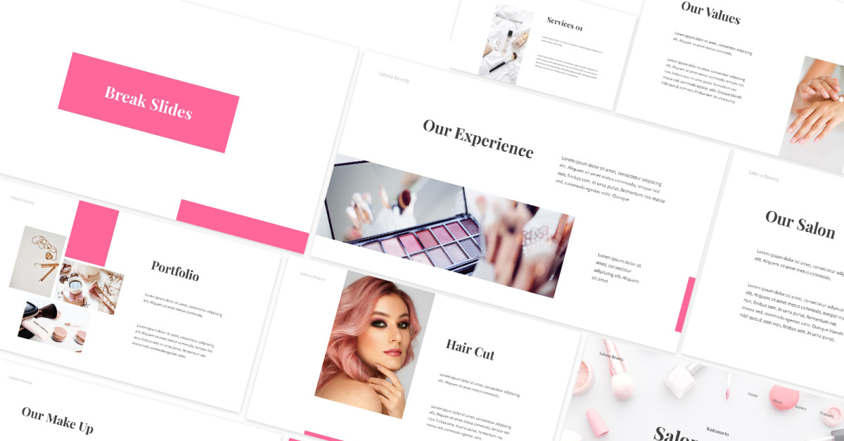 Plantilla de PowerPoint - salón de belleza - TemplateMonster