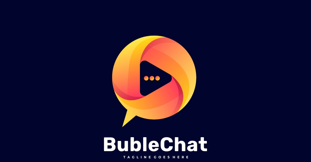 Bubble Chat Gradient Logo #191521 - TemplateMonster