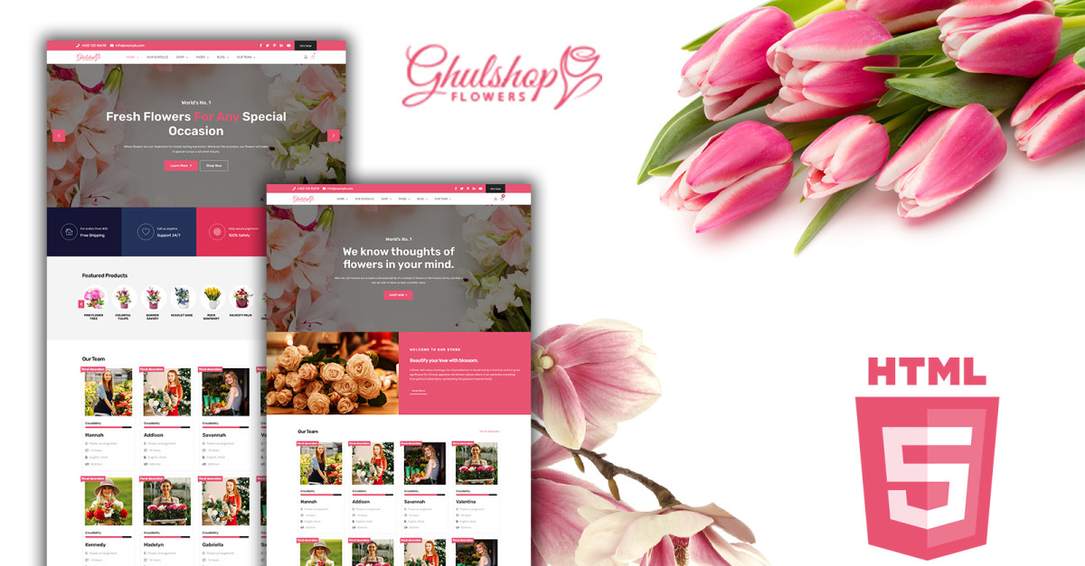 Gulshop - Modèle Html Fleur #191579 - TemplateMonster