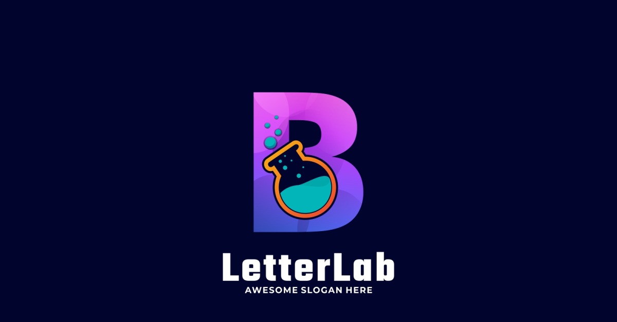 Letter B Lab Gradient Logo #191543 - TemplateMonster