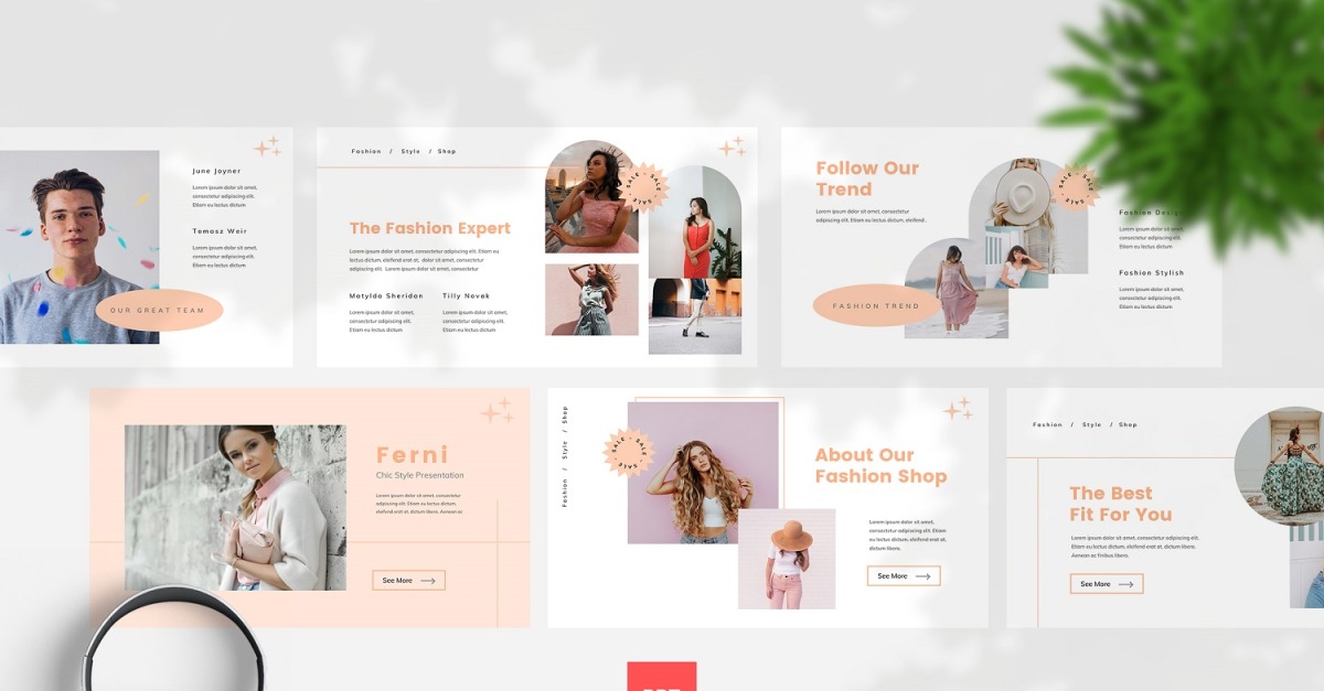 Ferni - Chic Style Powerpoint Template - TemplateMonster