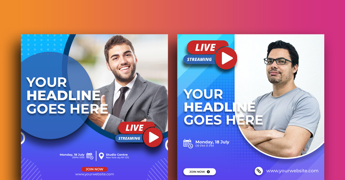 Live Streaming Workshop Social Media Post Instagram Post Template