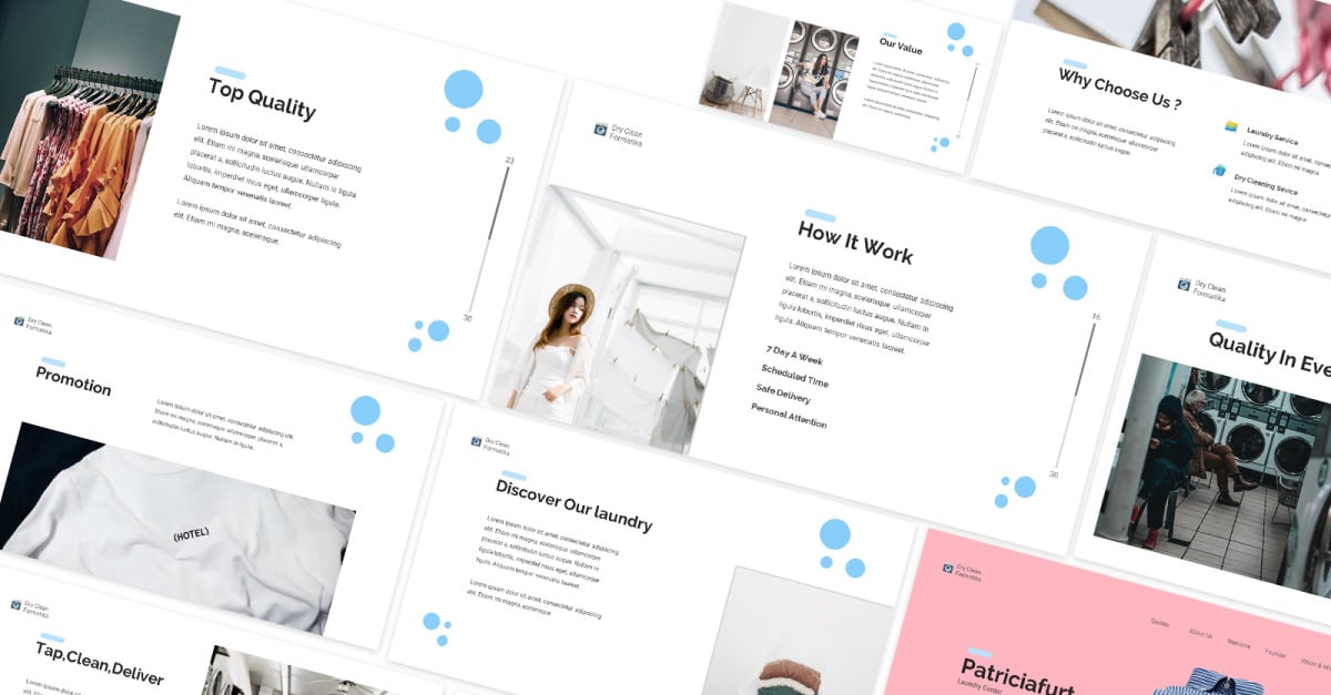 Laundry Powerpoint Template #192142 - TemplateMonster