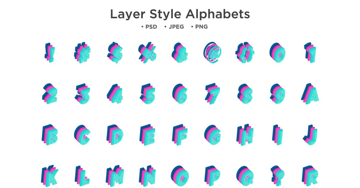 Layer Style Alphabet, Abc Typography - TemplateMonster