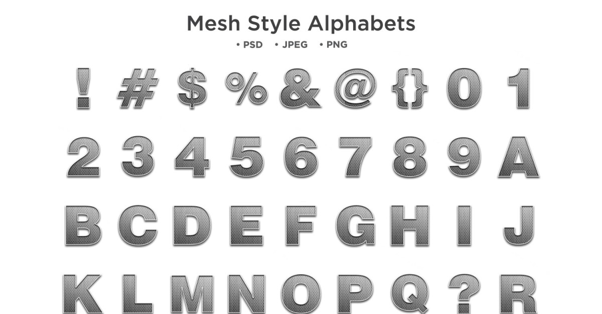 Mesh Style Alphabet, Abc Typography #192269 - TemplateMonster