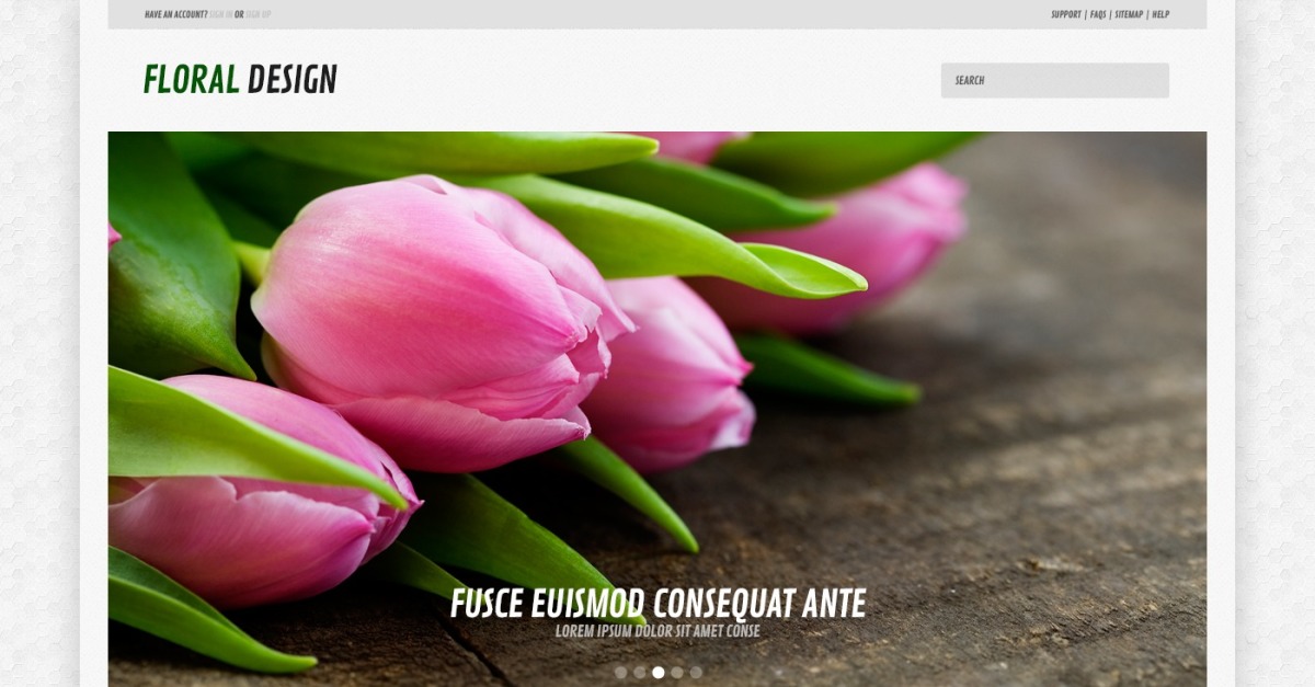 Free Flowers Responsive WordPress Theme - TemplateMonster