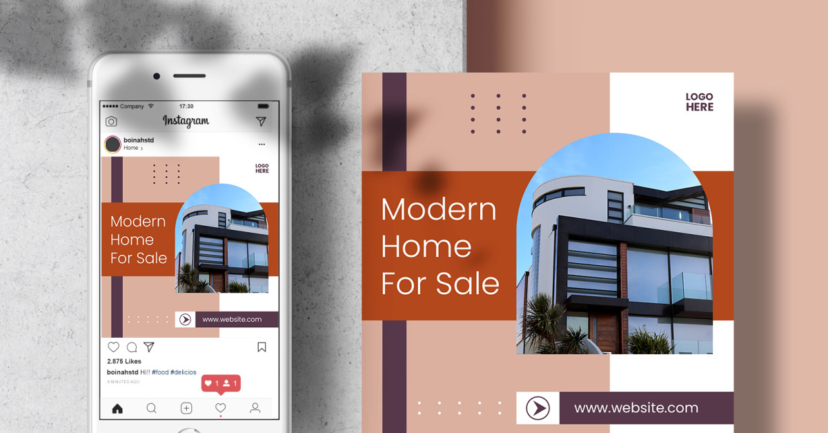 Home For Sale Instagram Post Banner Template Social Media