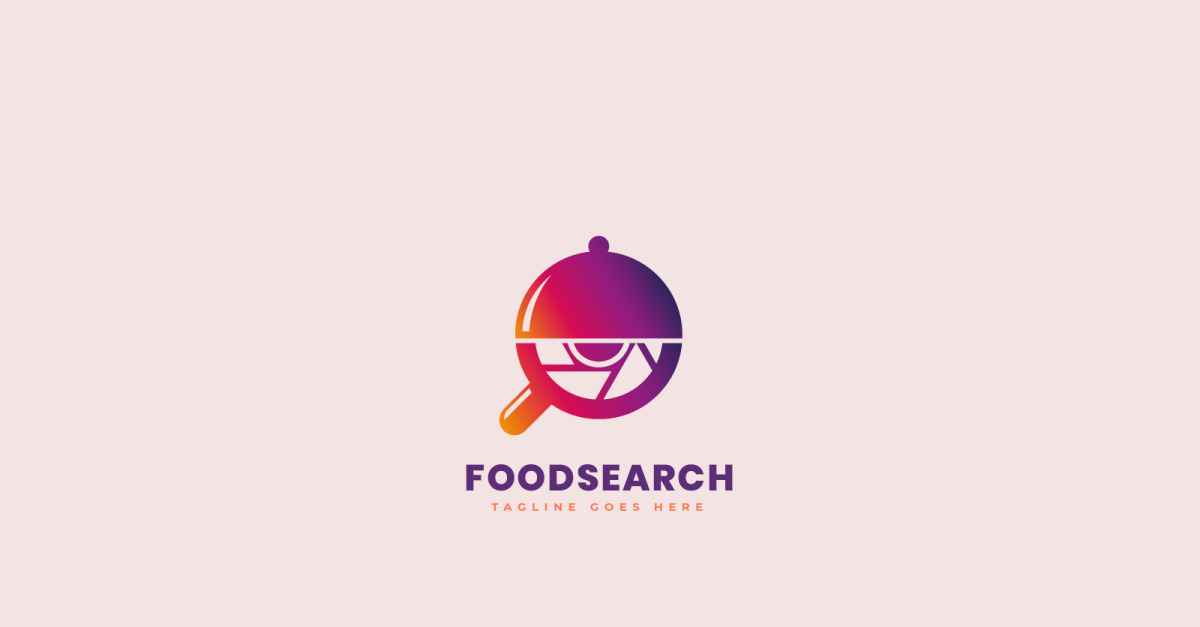 Food Search App Logo Template in Gradient - TemplateMonster