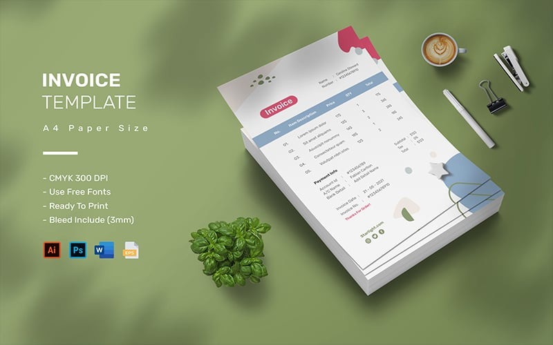 Starlight - Invoice Template #192954 - TemplateMonster