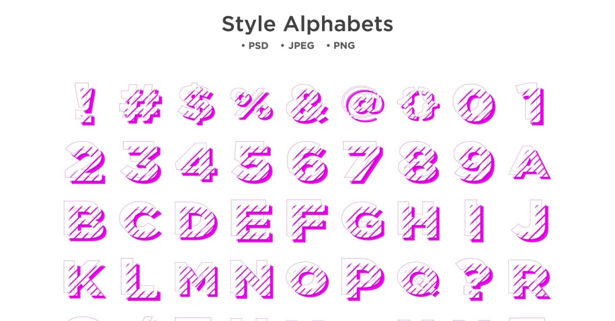 Text Style Alphabet, Abc Typography #192963 - TemplateMonster