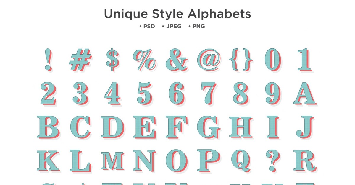 Unique Style Alphabet, Abc Typography - TemplateMonster