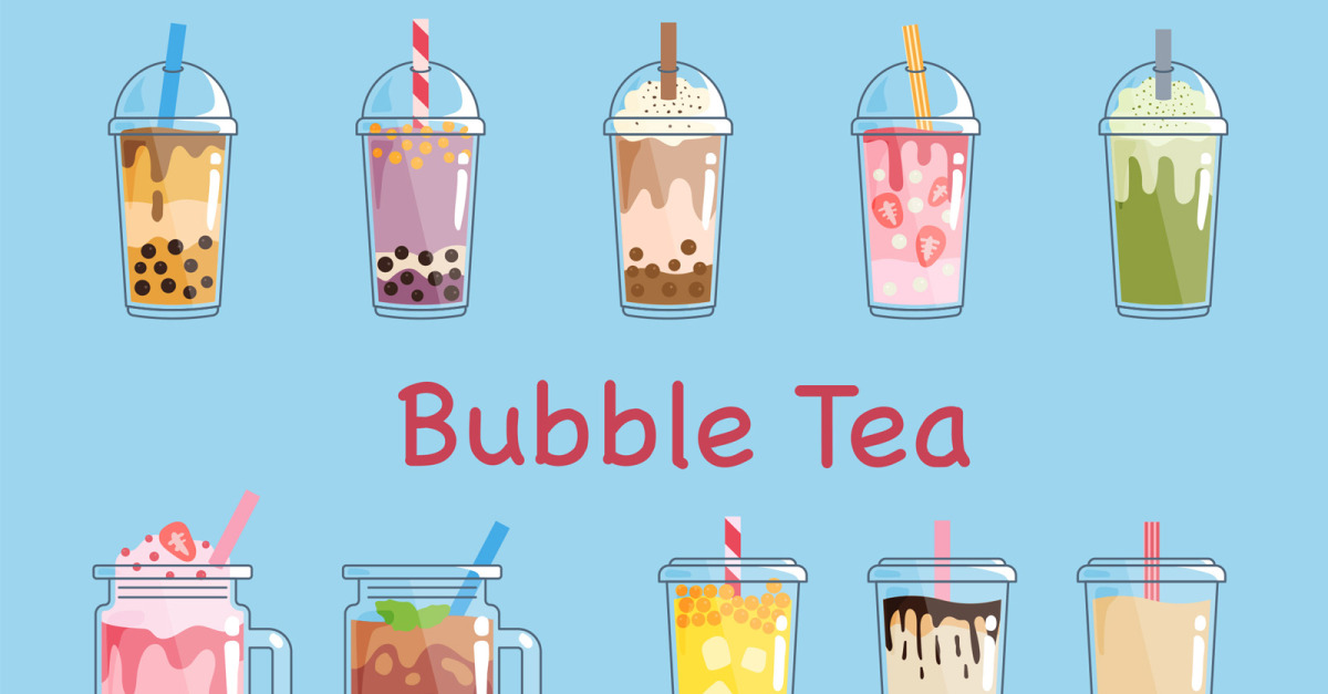 Bubble Pearl Tea Hand Drawn Vectors #193088 - TemplateMonster