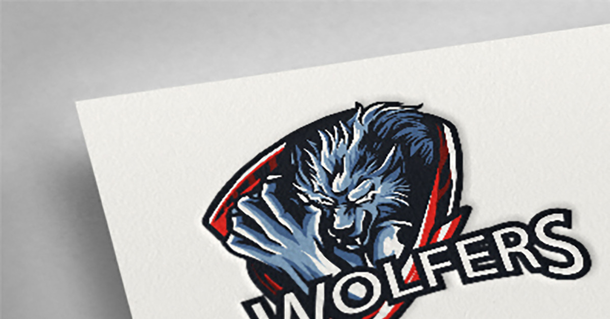 Modèle de logo Wolfers Esport #193045 - TemplateMonster
