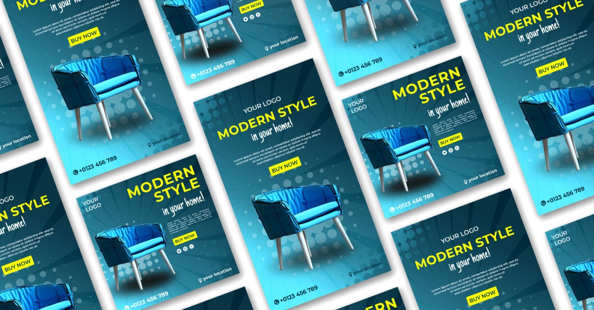 Social Media Post and Story Modern Chair - TemplateMonster