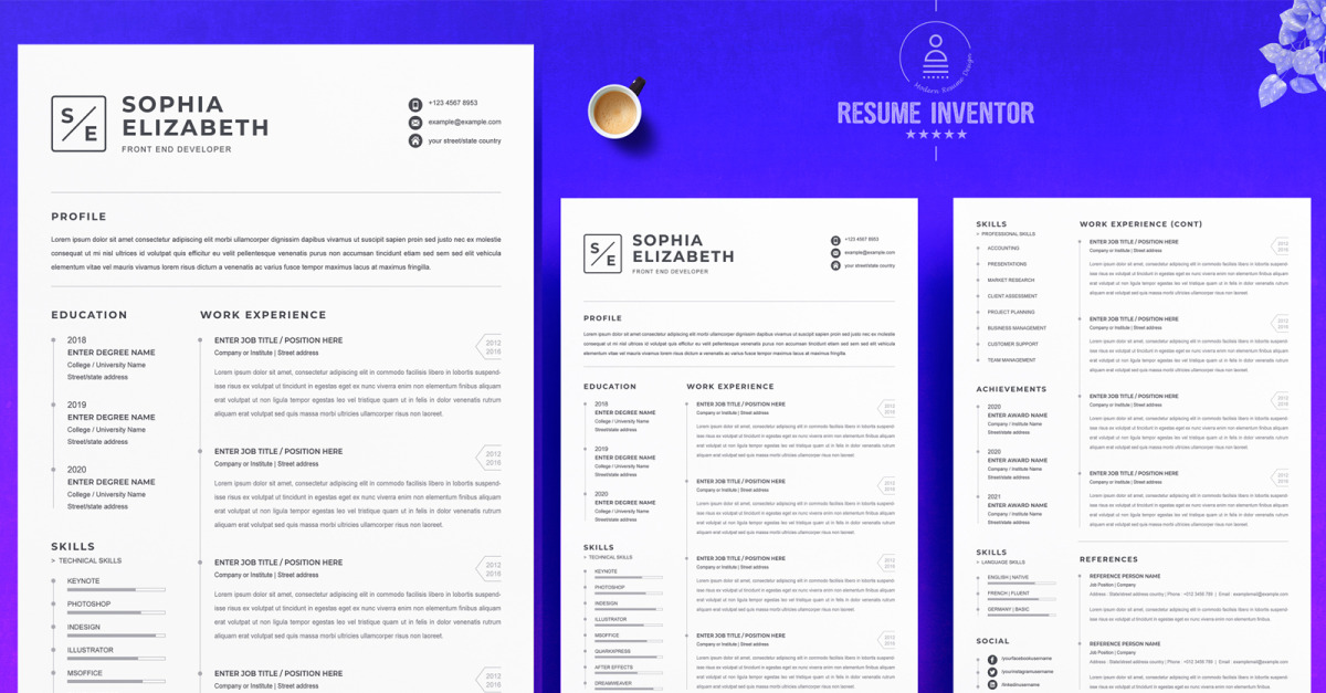 Elizabeth / Resume template #193241 - TemplateMonster