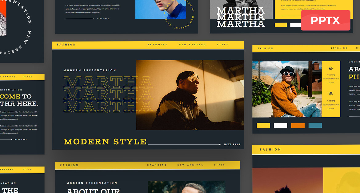 Martha - Fashion Powerpoint Presentation Template