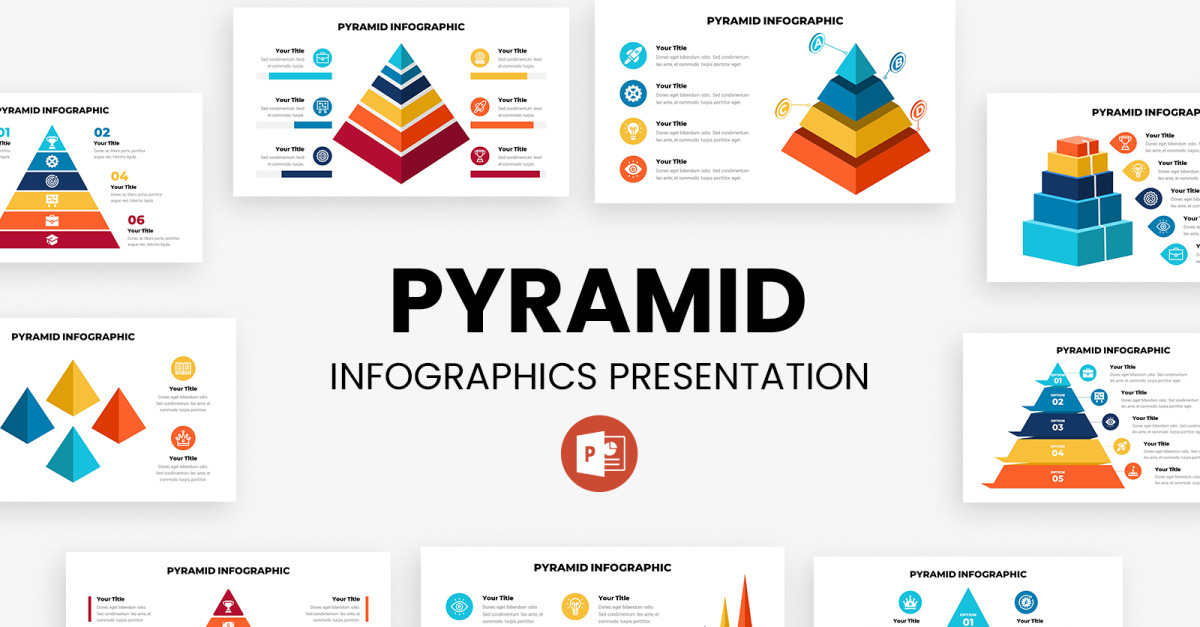 Piramida Infografika Prezentacja - Szablon PowerPoint