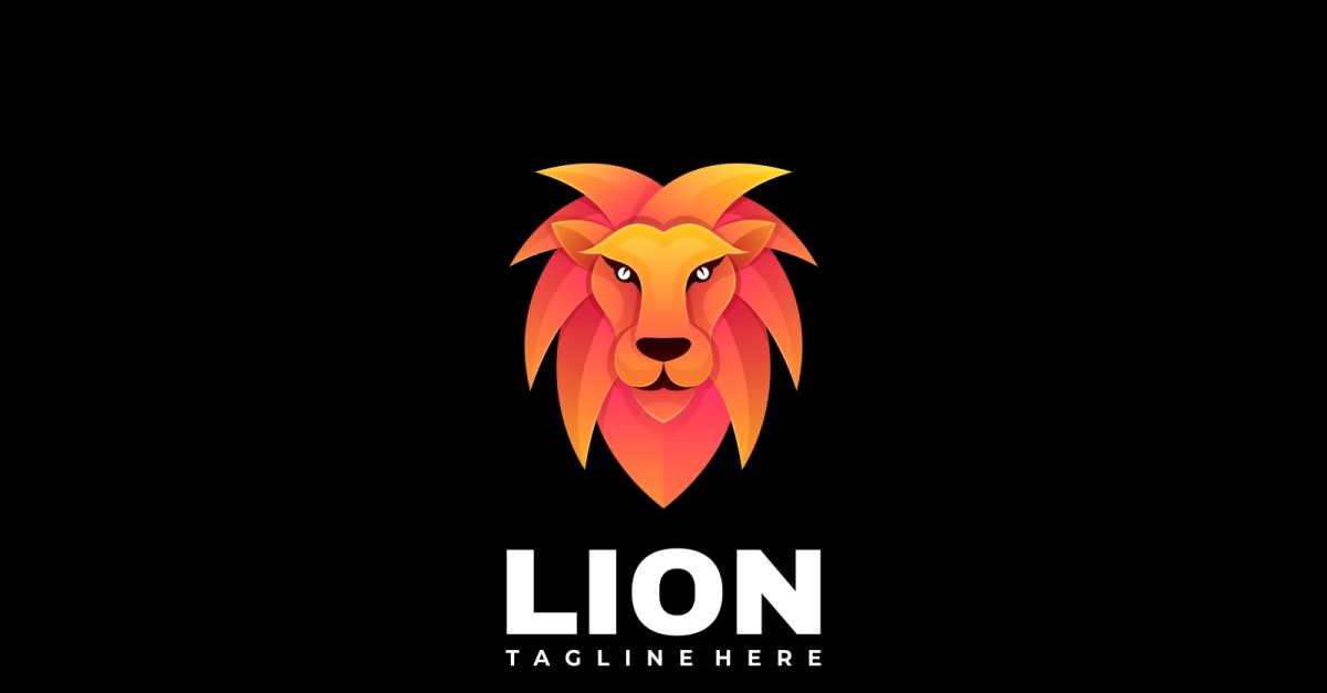 Lion Gradient Logo Template #193454 - TemplateMonster